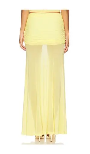 RUNAWAY THE LABEL Meila Maxi Skirt - Lemon