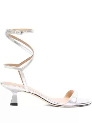 Stuart Weitzman Silver Tone Sandals For Women