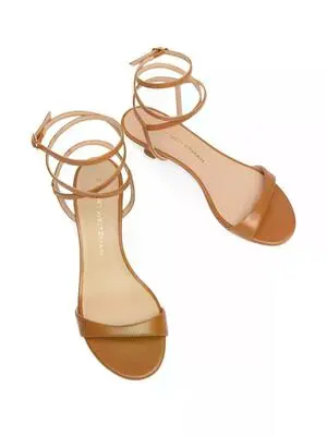 STUART WEITZMAN Leather Wrap Sandals - Brown
