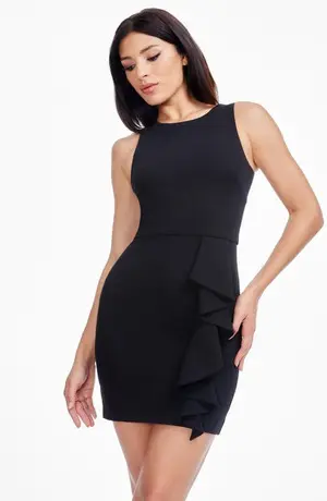 Dress The Population Judie Ruffle Sheath Mini Dress