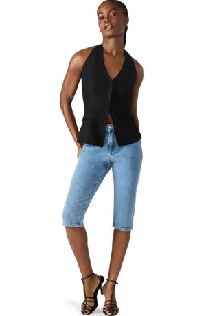 Steve Madden Linen Blend Halter Vest