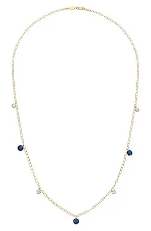 MINDI MOND Ceylon Sapphire And Diamond Tinsel Necklace