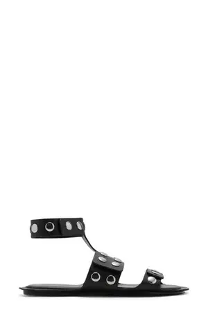 Mango Studded Ankle Strap Sandal