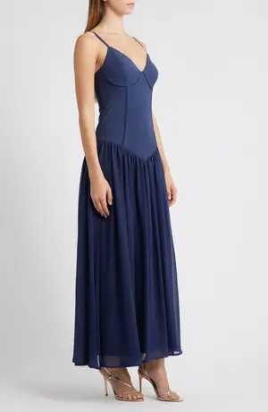 HUTCH Bustier Drop Waist Gown
