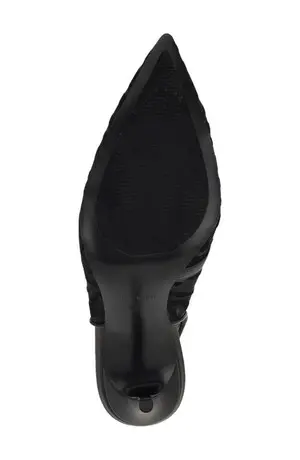 Nine West Feather Pointed Toe Slingback Pumps - Black