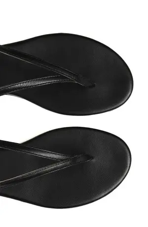 Mango Leather Strap Sandal - Black