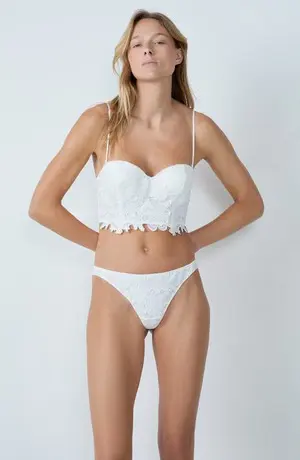 ETAM Promesse Embroidered Tanga Thong