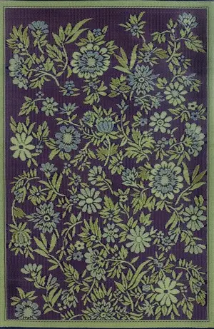 MAD MATS Wildflowers Eggplant Rug