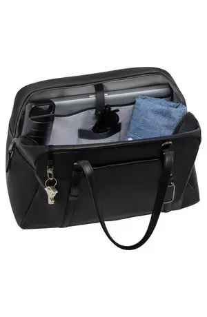 Tumi Oaklynn Leather Duffle Bag - Black/ Gunmetal