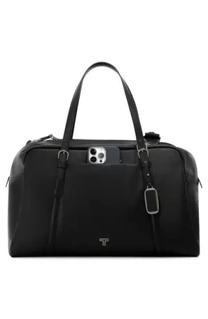 Tumi Oaklynn Leather Duffle Bag - Black/ Gunmetal