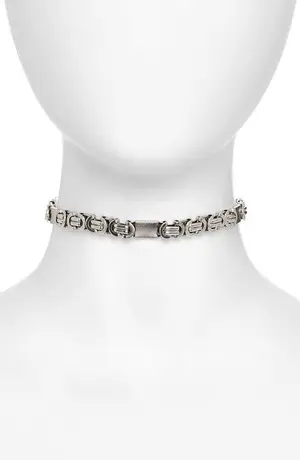 CHILD OF WILD Cory Link Choker Necklace - Silver