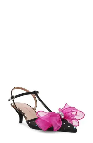 Betsey Johnson Lillyan Ankle Strap Pumps - Black Multi