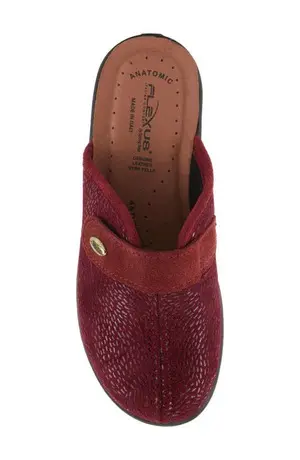 SPRING STEP SHOES Perforated Clog With Adjustable Strap - Bordeaux Multi
