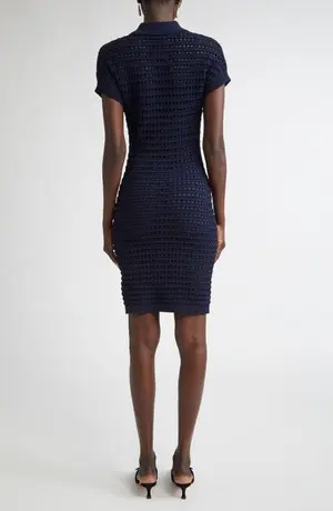 St. John Casey Pointelle Knit Dress