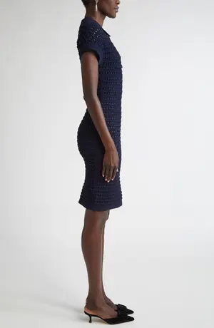 St. John Casey Pointelle Knit Dress
