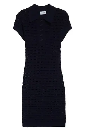 St. John Casey Pointelle Knit Dress