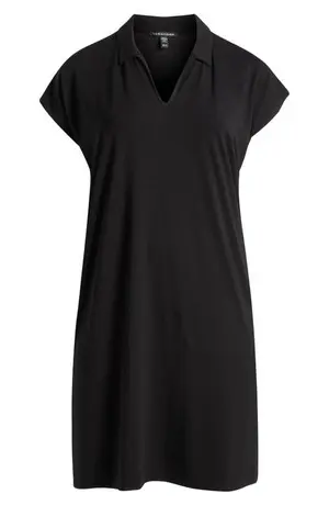 Eileen Fisher Johnny Collar Jersey Dress