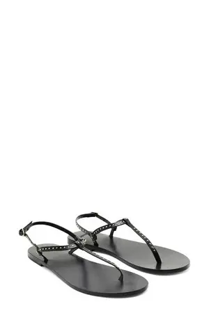 Mango Studded Slingback Sandal - Black