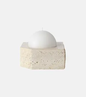 LOUISE ROE Gallery Object Low Candle - Beige