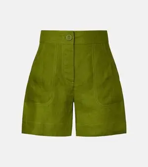 ERES High-rise Linen Shorts - Green