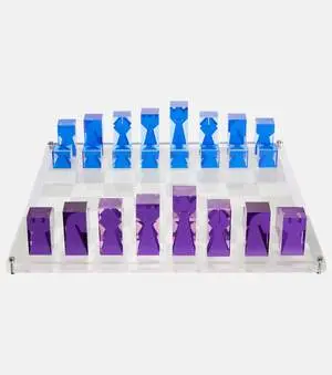 Jonathan Adler Acrylic Chess Set - Blue