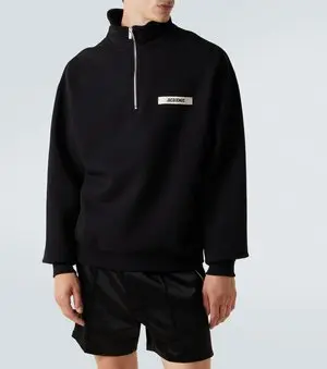 Jacquemus Gros Grain Cotton Sweatshirt - Black