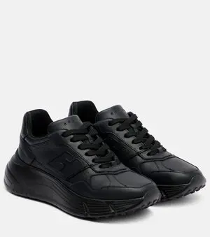 Hogan H669 Leather Sneakers - Black