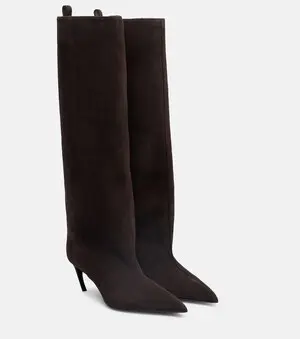 Attico Lea 65 Suede Knee-high Boots - Brown