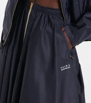 Prada Re-nylon Zip-up Midi Skirt