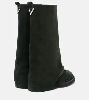 Attico Robin Leather Combat Boots - Black