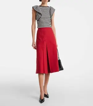 Max Mara Vieste Ruffled Striped Top