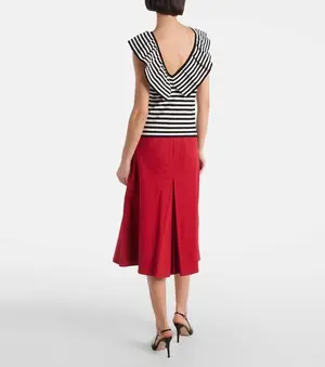 Max Mara Vieste Ruffled Striped Top