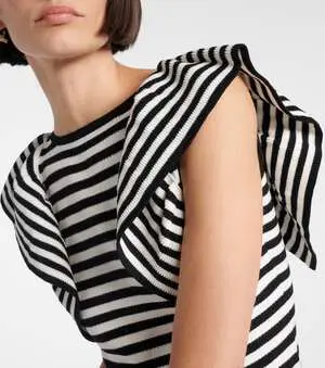 Max Mara Vieste Ruffled Striped Top