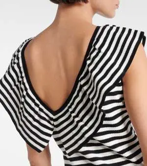 Max Mara Vieste Ruffled Striped Top