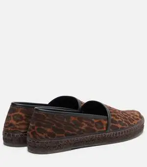 TOM FORD Leopard-print Suede Espadrilles