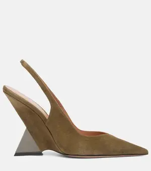 Attico Cheope 105 Slingback Pumps - Green
