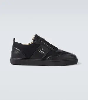 CHRISTIAN LOUBOUTIN Retero Logo Leather Sneakers - Black