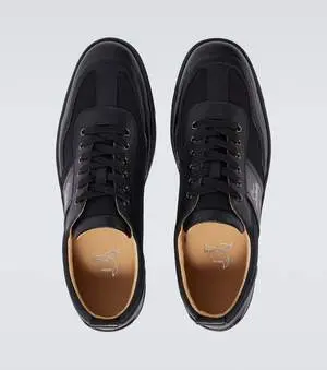 CHRISTIAN LOUBOUTIN Retero Logo Leather Sneakers - Black