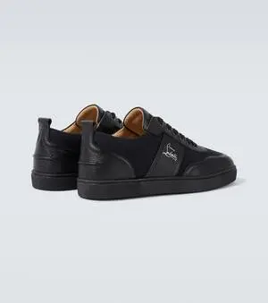CHRISTIAN LOUBOUTIN Retero Logo Leather Sneakers - Black