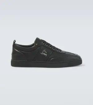 CHRISTIAN LOUBOUTIN Retero Logo Leather Sneakers - Black