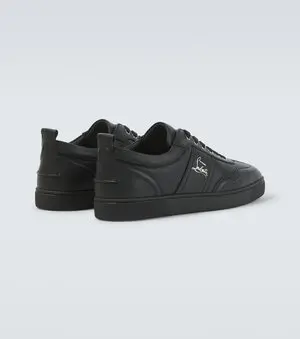CHRISTIAN LOUBOUTIN Retero Logo Leather Sneakers - Black