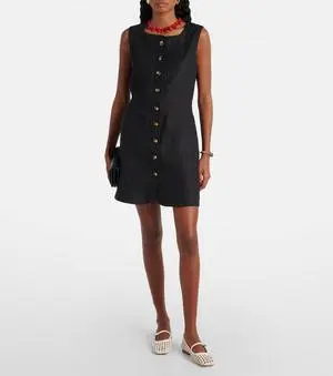 Posse Emma Linen Minidress - Black