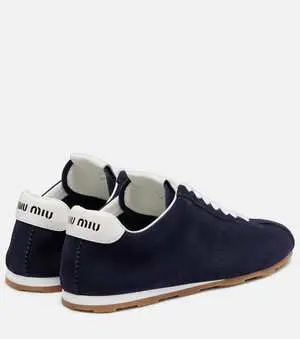 Miu Miu Plume Suede Sneakers
