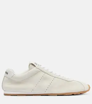 Miu Miu Plume Suede Sneakers - White