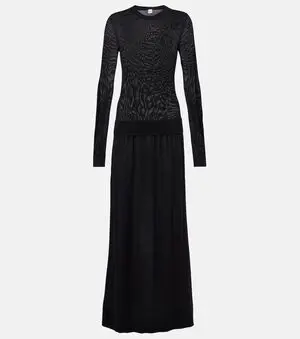 TOTEME Silk-blend Maxi Dress - Black