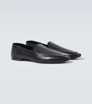 Saint Laurent Alain Leather Slippers