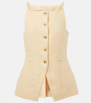 Posse Nancy Linen Top - Yellow