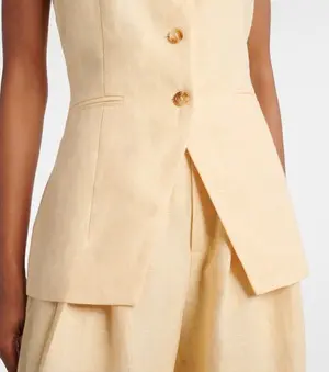 Posse Nancy Linen Top - Yellow