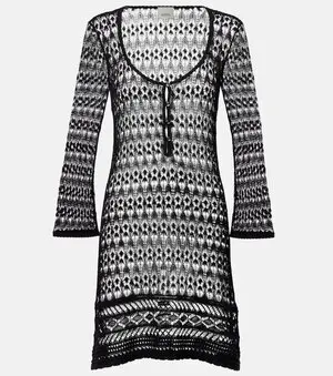 Isabel Marant Étoile Pia Crochet Minidress - Black