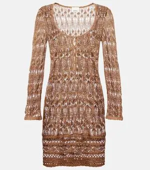 Isabel Marant Étoile Pia Crochet Minidress - Brown
